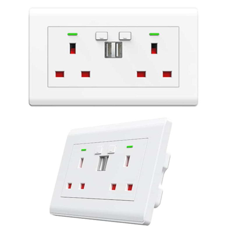Smart WiFi Twin Socket (White) – Smart Home Tanzania